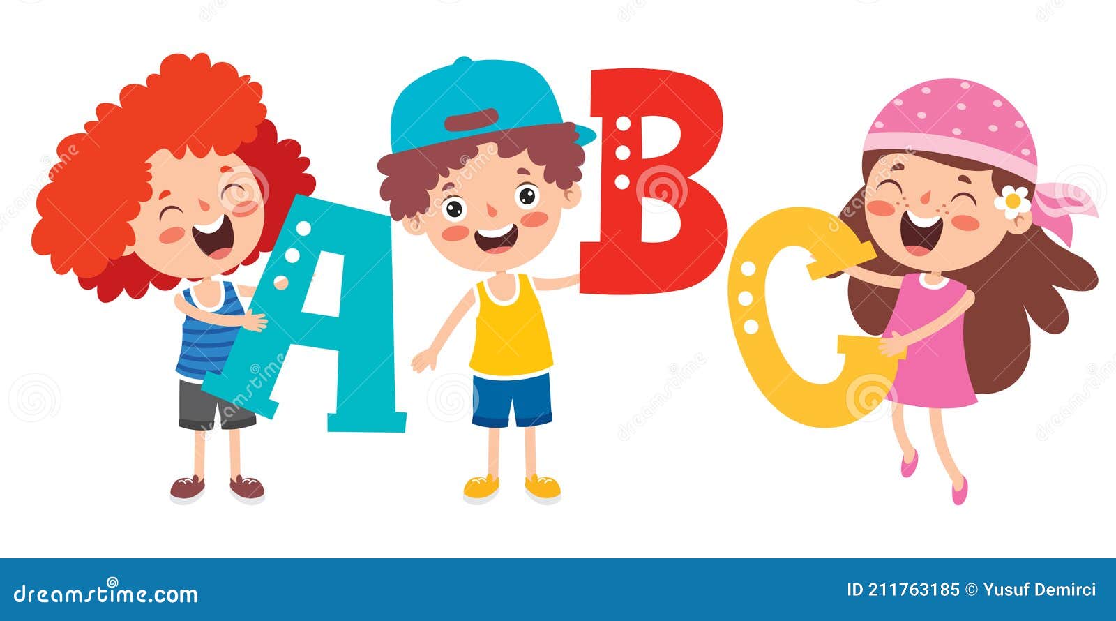 Happy Kids Studying and Learning Stock Vector - Illustration of ...