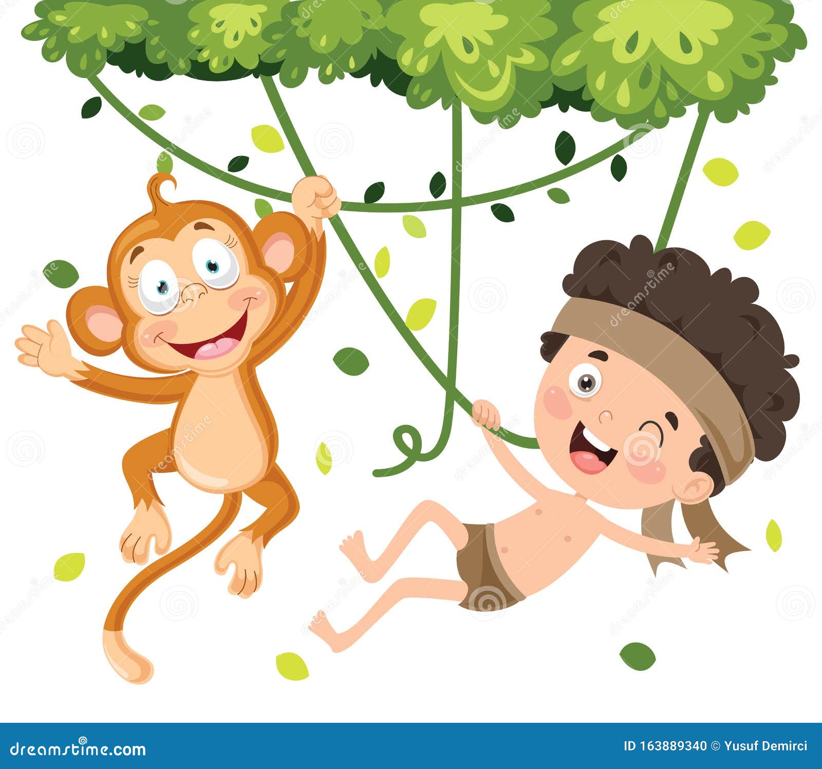 Tarzan Jane Surfing Banana Royalty-Free Stock Photography ...