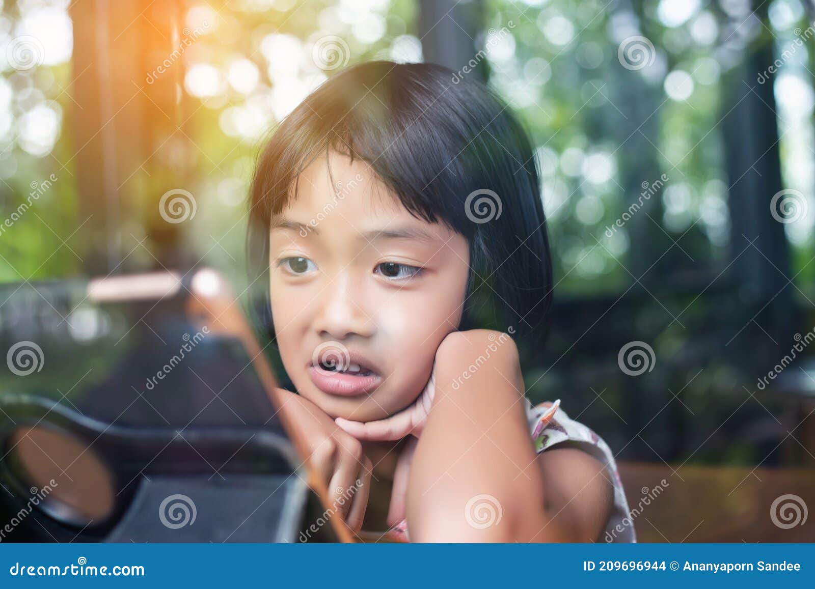 Happy Kids Using a Laptop Computer at Home Stock Photo - Image of ...
