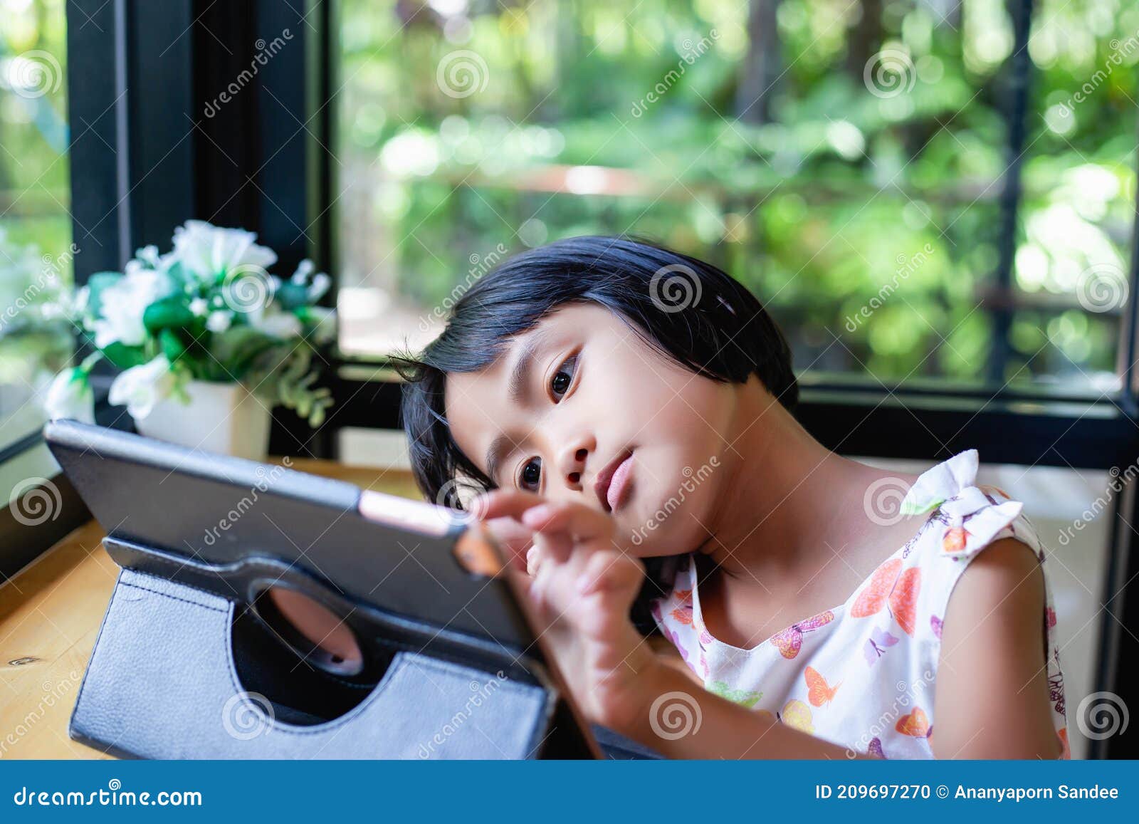Happy Kids Using a Laptop Computer at Home Stock Photo - Image of ...