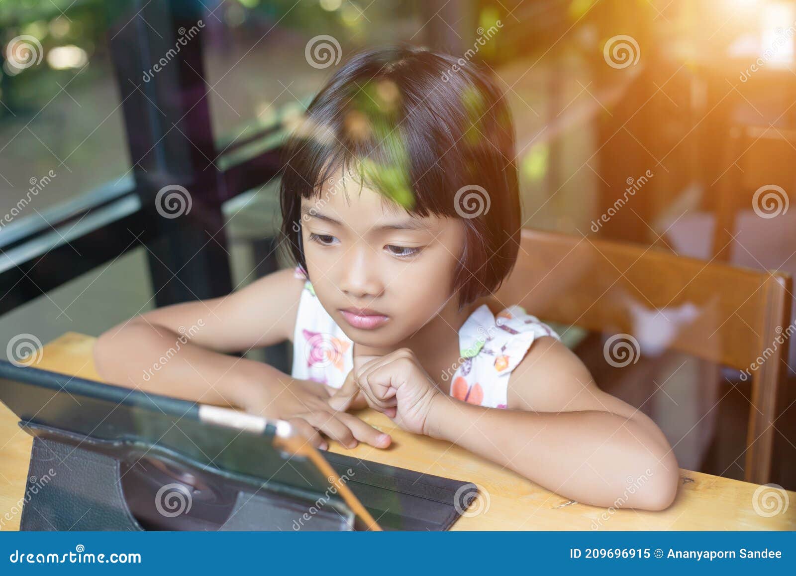 Happy Kids Using a Laptop Computer at Home Stock Image - Image of ...