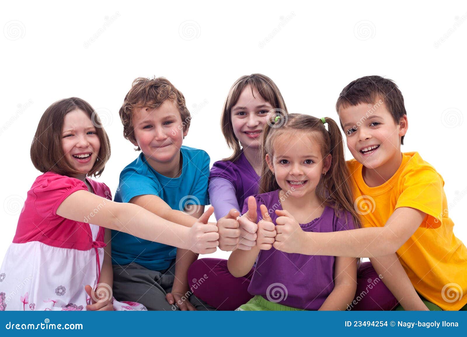 Happy Kids Working As a Team Stock Photo - Image of cute, children ...