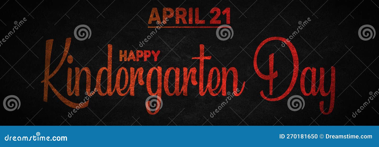 Happy Kindergarten Day, April 21. Calendar of April Text Effect, Design ...