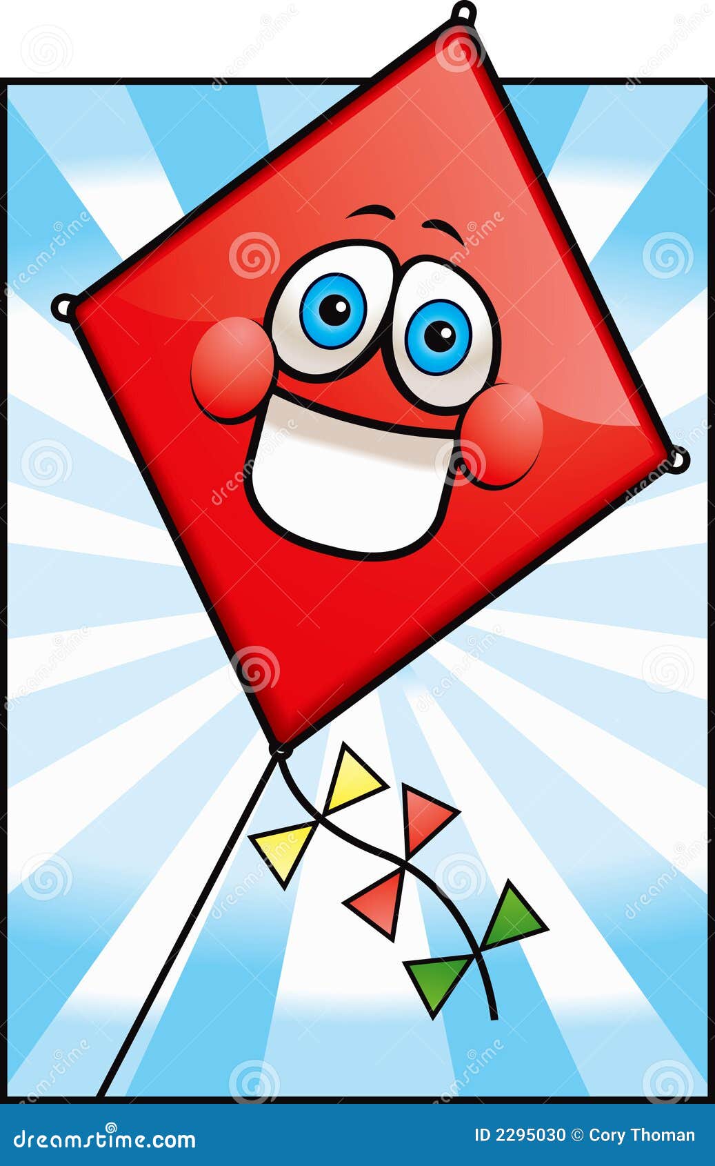 Happy Kite stock vector. Illustration of vector, smiling - 2295030