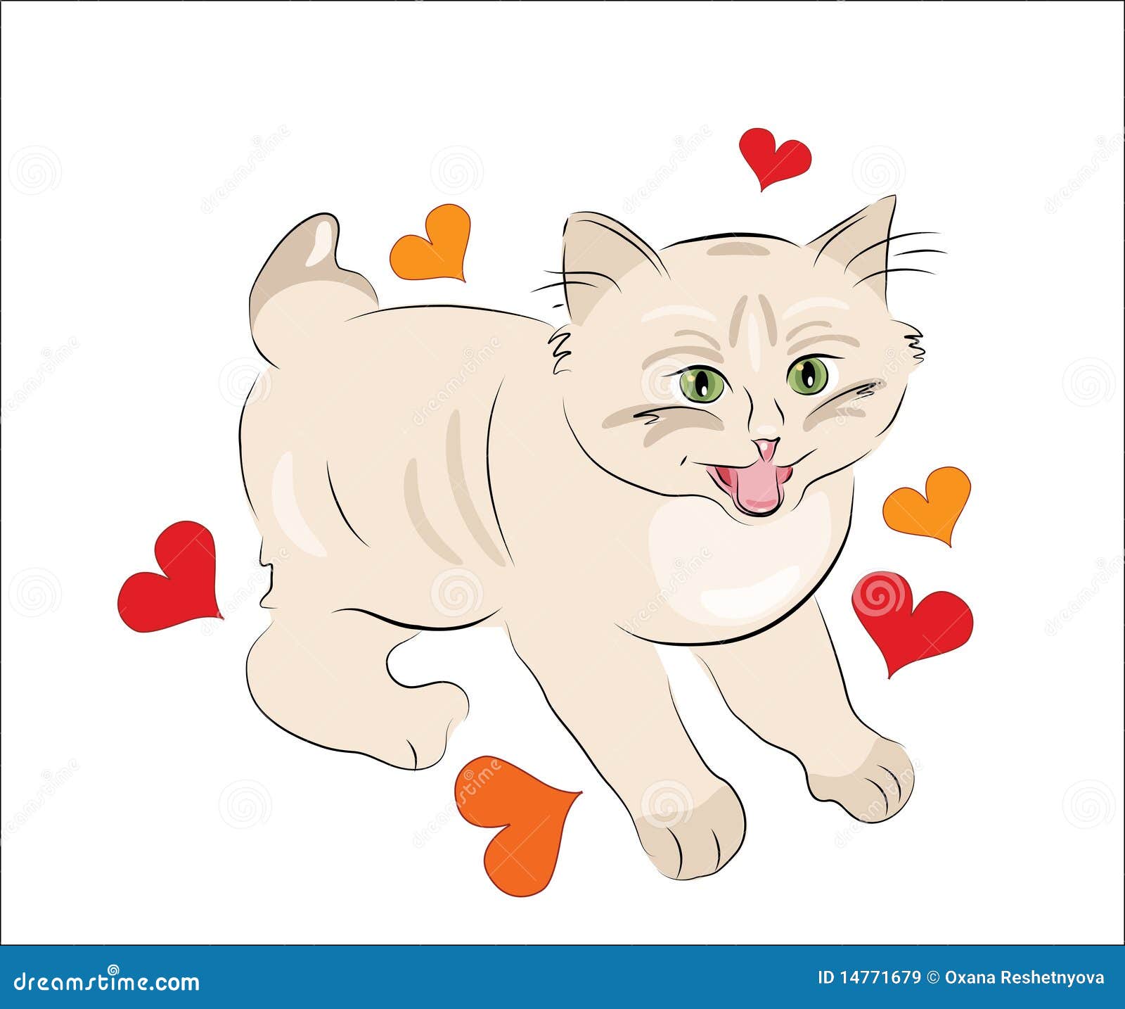 Cat Smirk. Feline Grin. Cat Drawing. Portrait Of Cat With Bow Tie ...