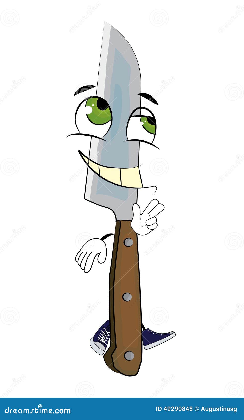 Happy knife cartoon stock illustration. Illustration of isolated - 49290848