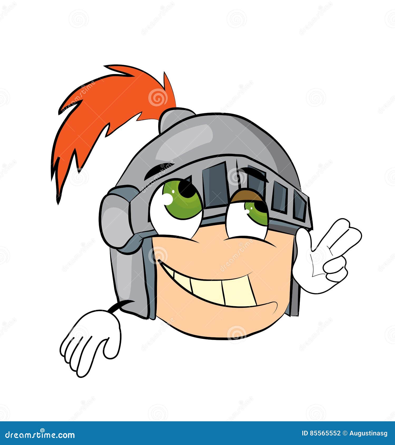 Happy knight head cartoon stock illustration. Illustration of character ...