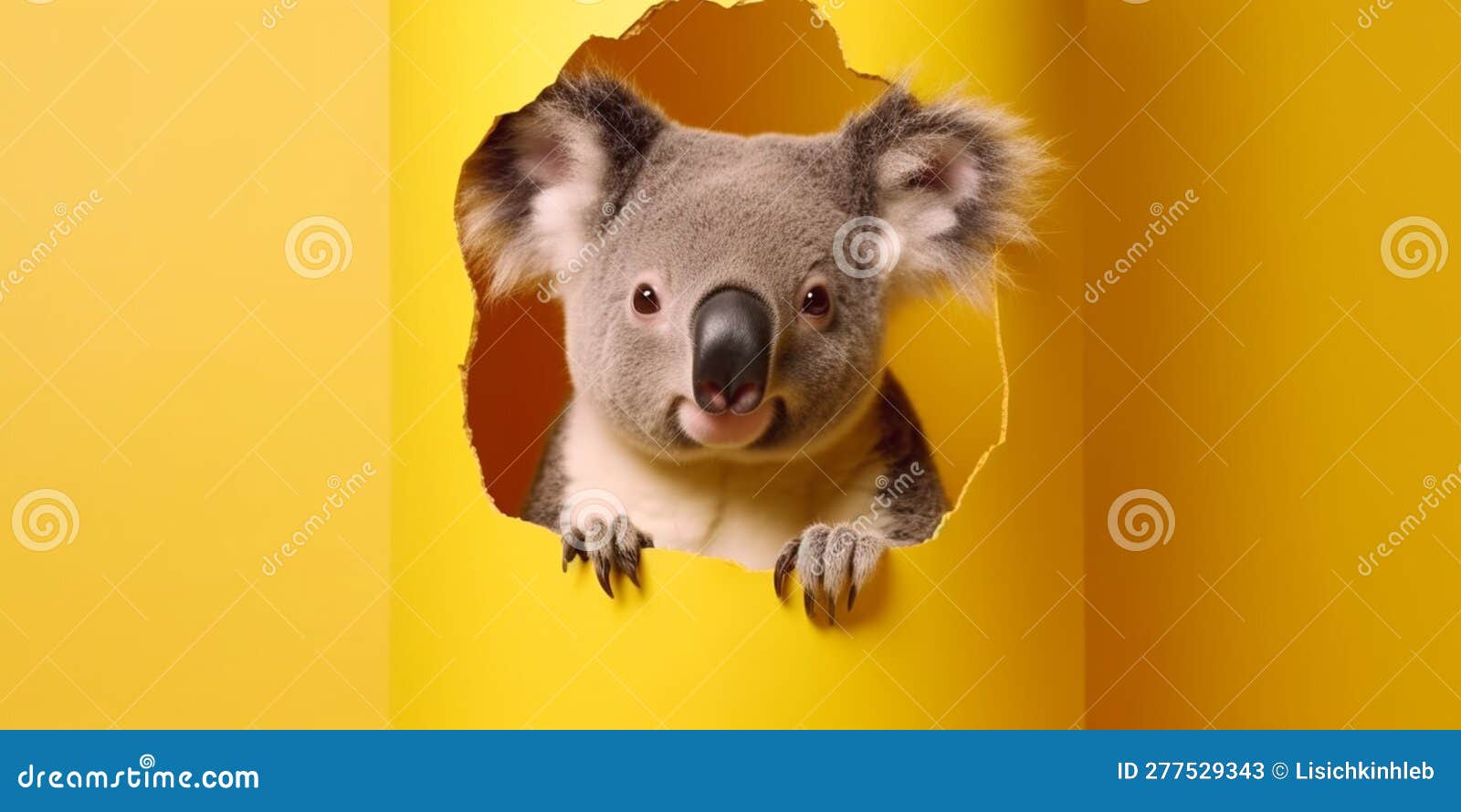 Happy Koala on Bright Background Created with Generative Ai Tools Stock ...