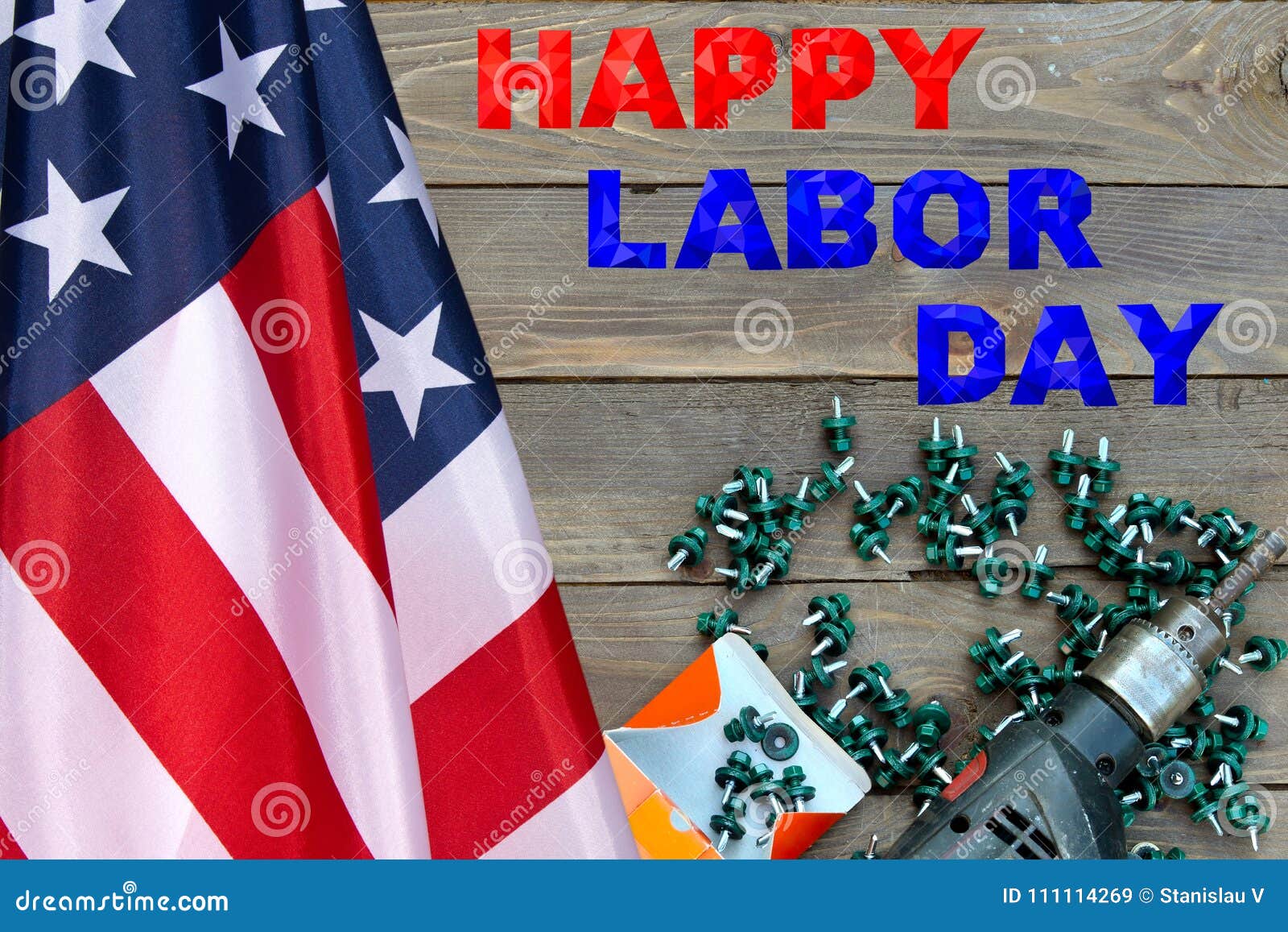 Happy Labor Day on the Board with the Tools for Roofing, Construction ...