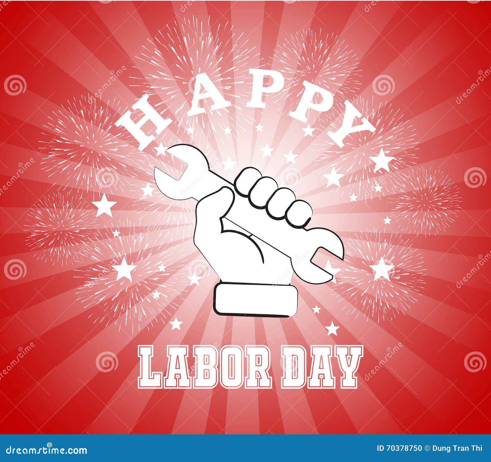 Happy Labor Day Card Design Stock Vector - Illustration of decorative ...
