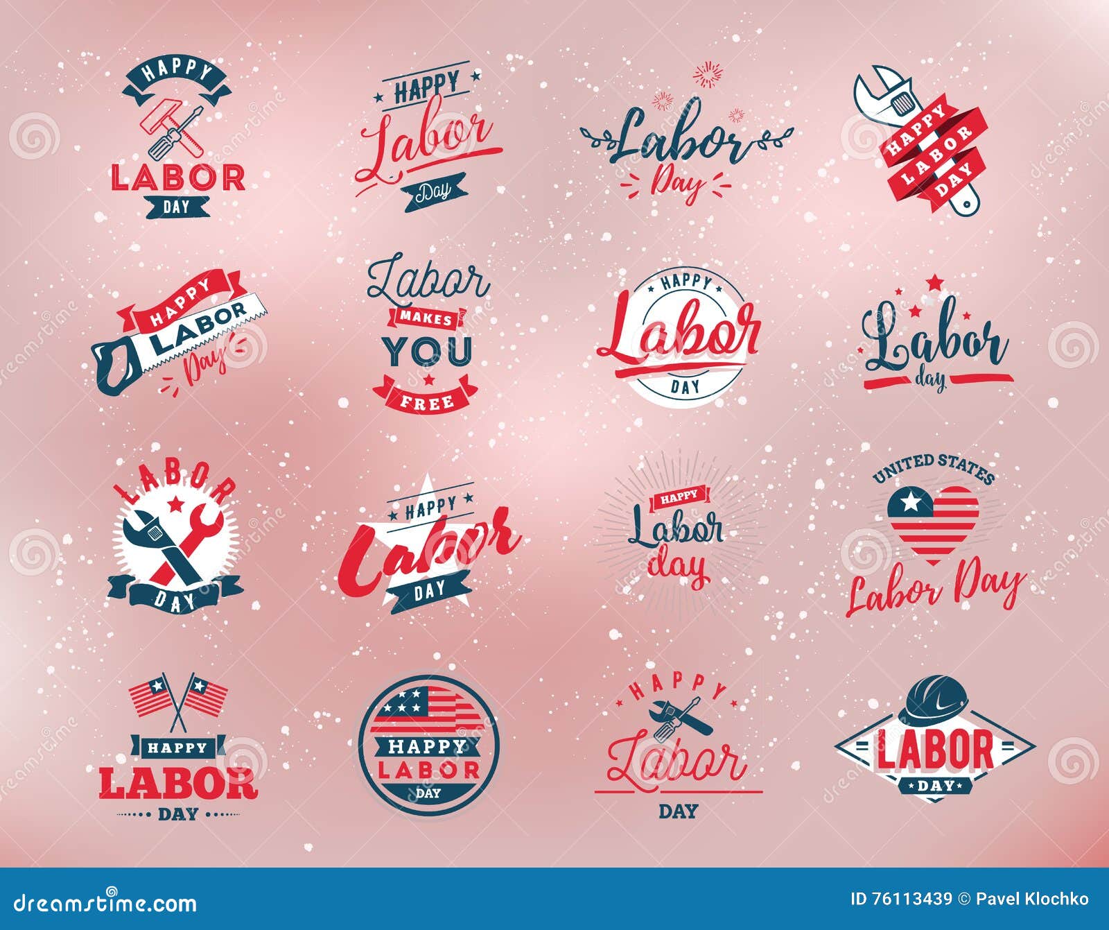Happy Labor day emblems stock vector. Illustration of logo - 76113439