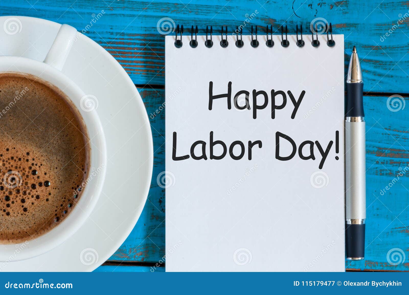 Happy Labor Day - Note at Table with Morning Coffee Cup, 1st of May ...