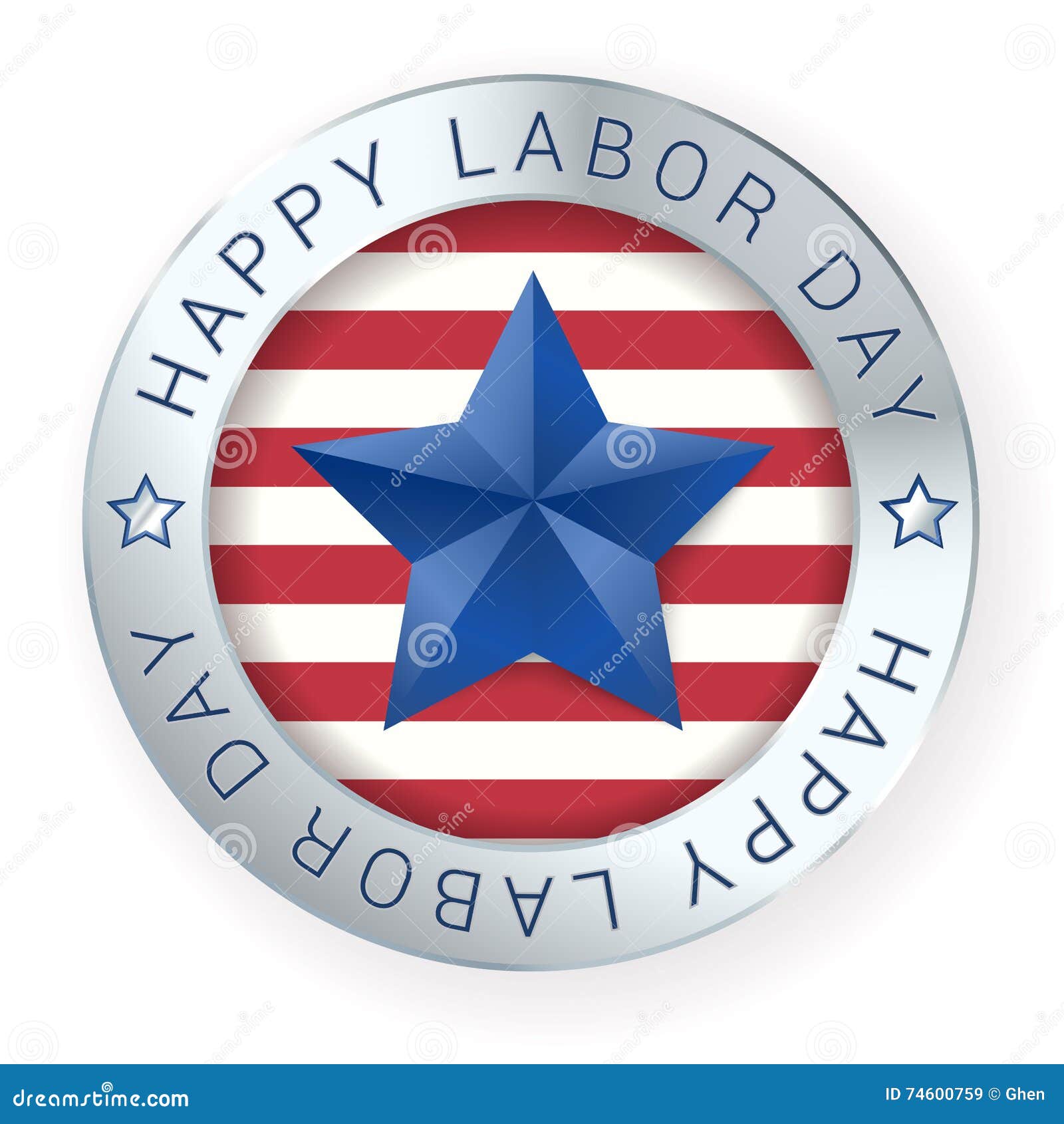 Happy labor day sign stock vector. Illustration of banner - 74600759