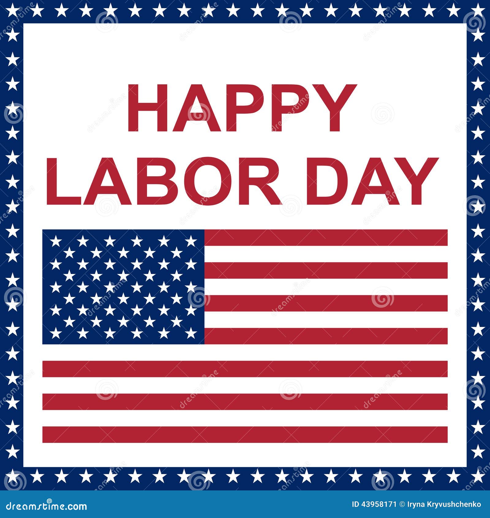 Happy Labor Day. stock vector. Illustration of insignia - 43958171