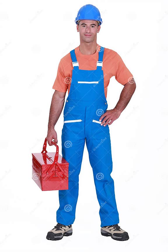 Happy laborer stock image. Image of handyman, shot, repairman - 32241087