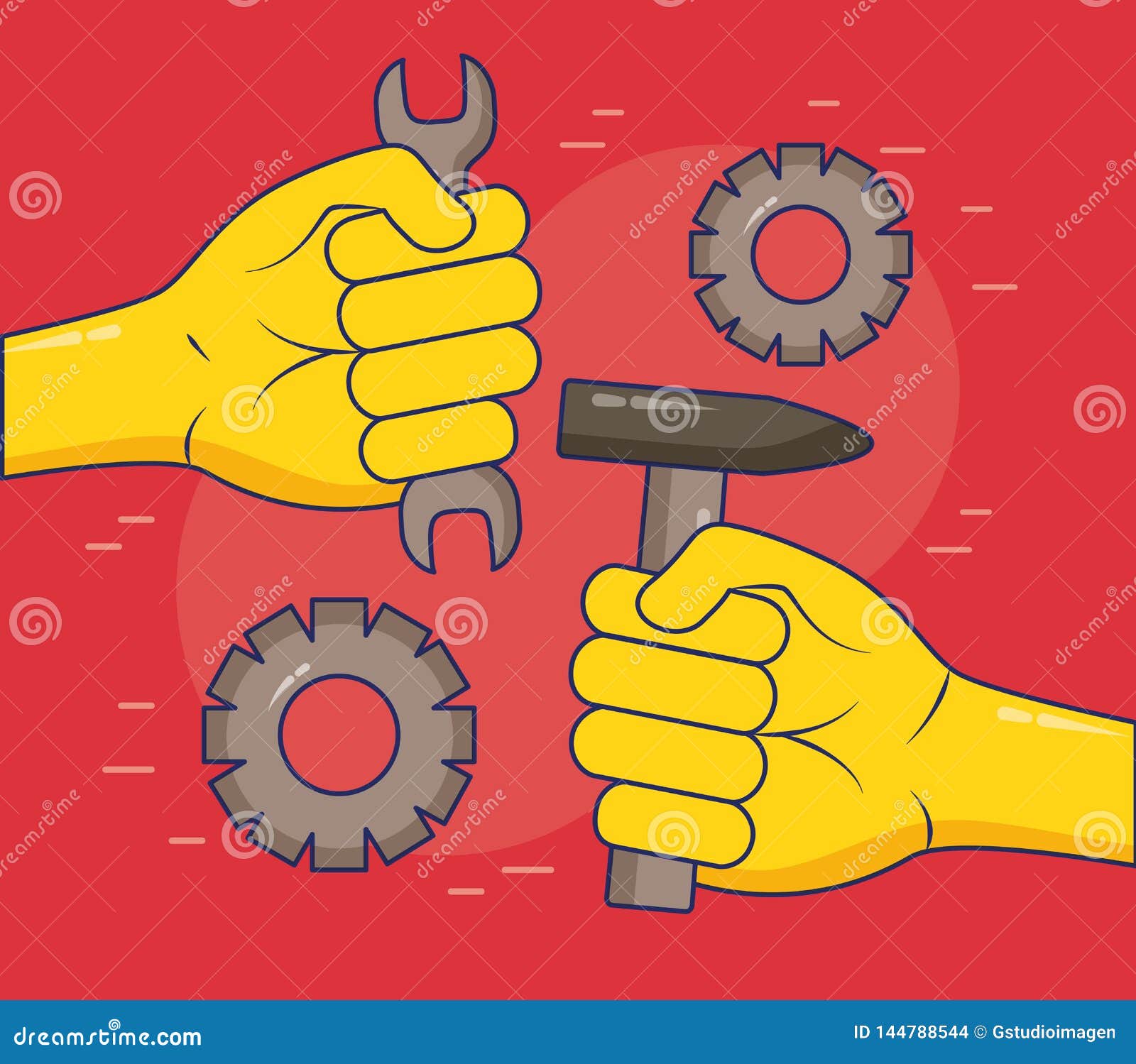 Happy labour day stock vector. Illustration of work - 144788544