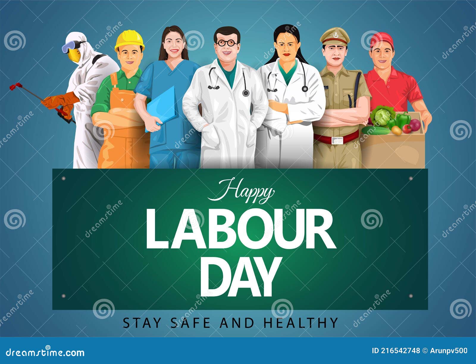 Happy Labour Day or International Workers Day Vector Illustration with ...