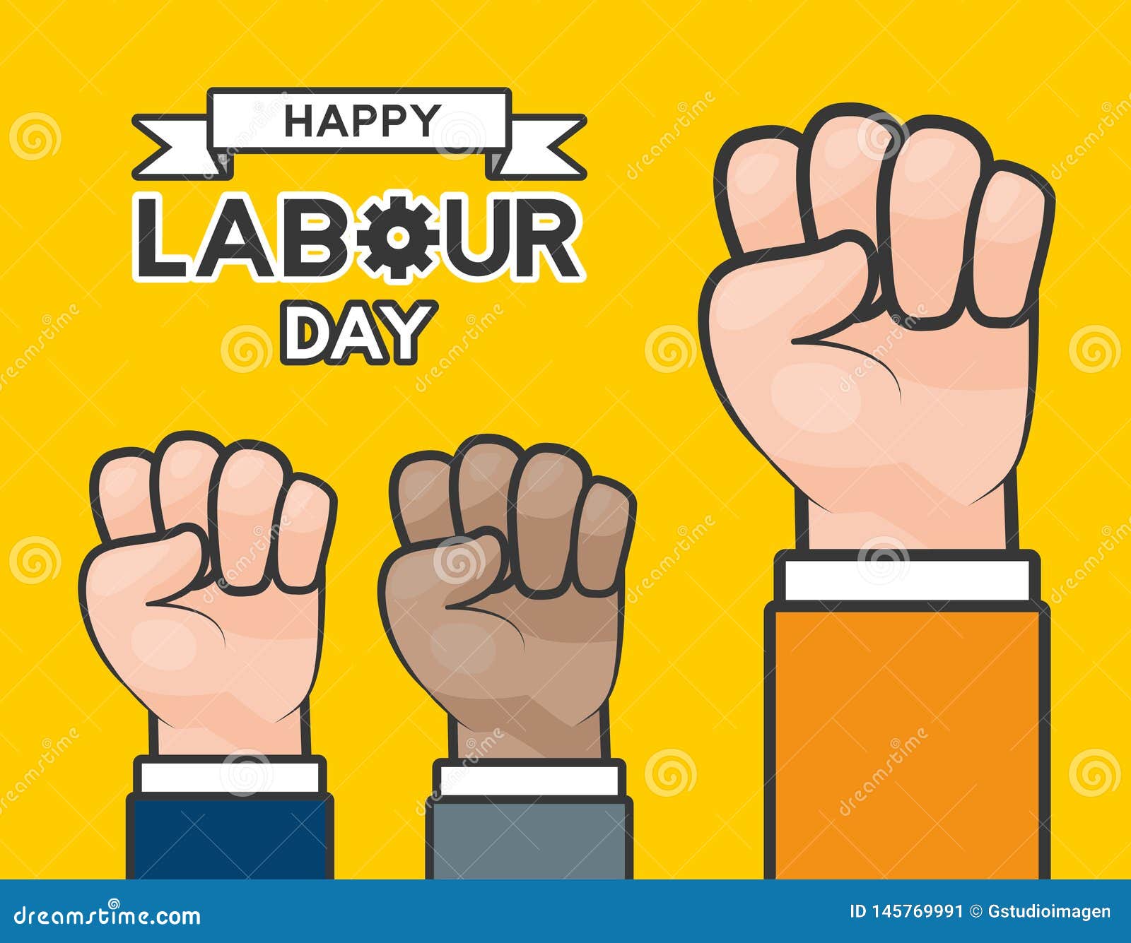 Happy labour day stock illustration. Illustration of greeting - 145769991
