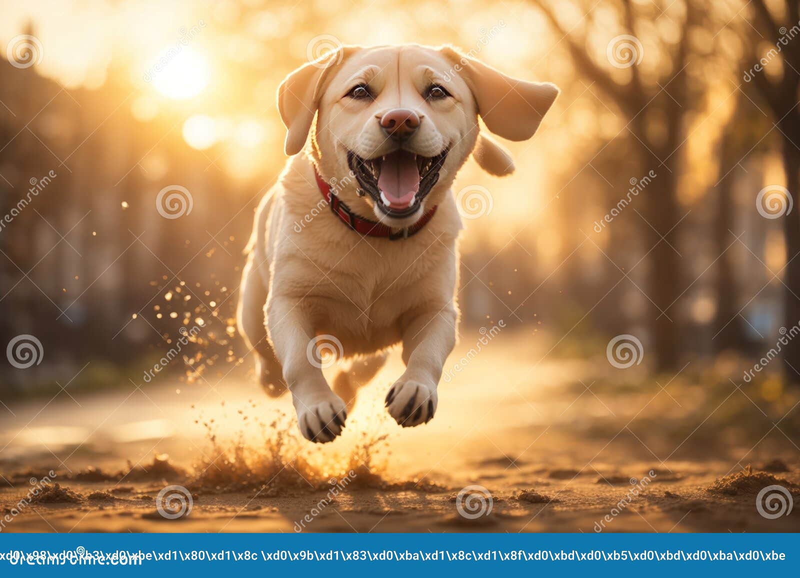 Happy Labrador Dog Jumping with Funny Expression. Ai Generative Stock ...