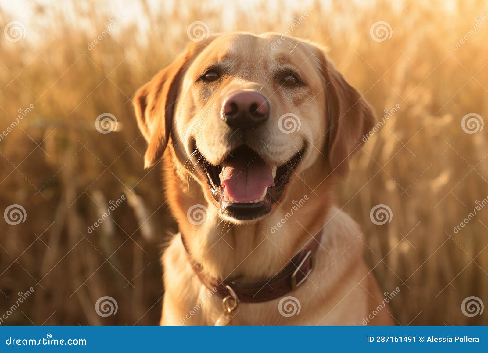 Happy labrador outside stock illustration. Illustration of outside ...
