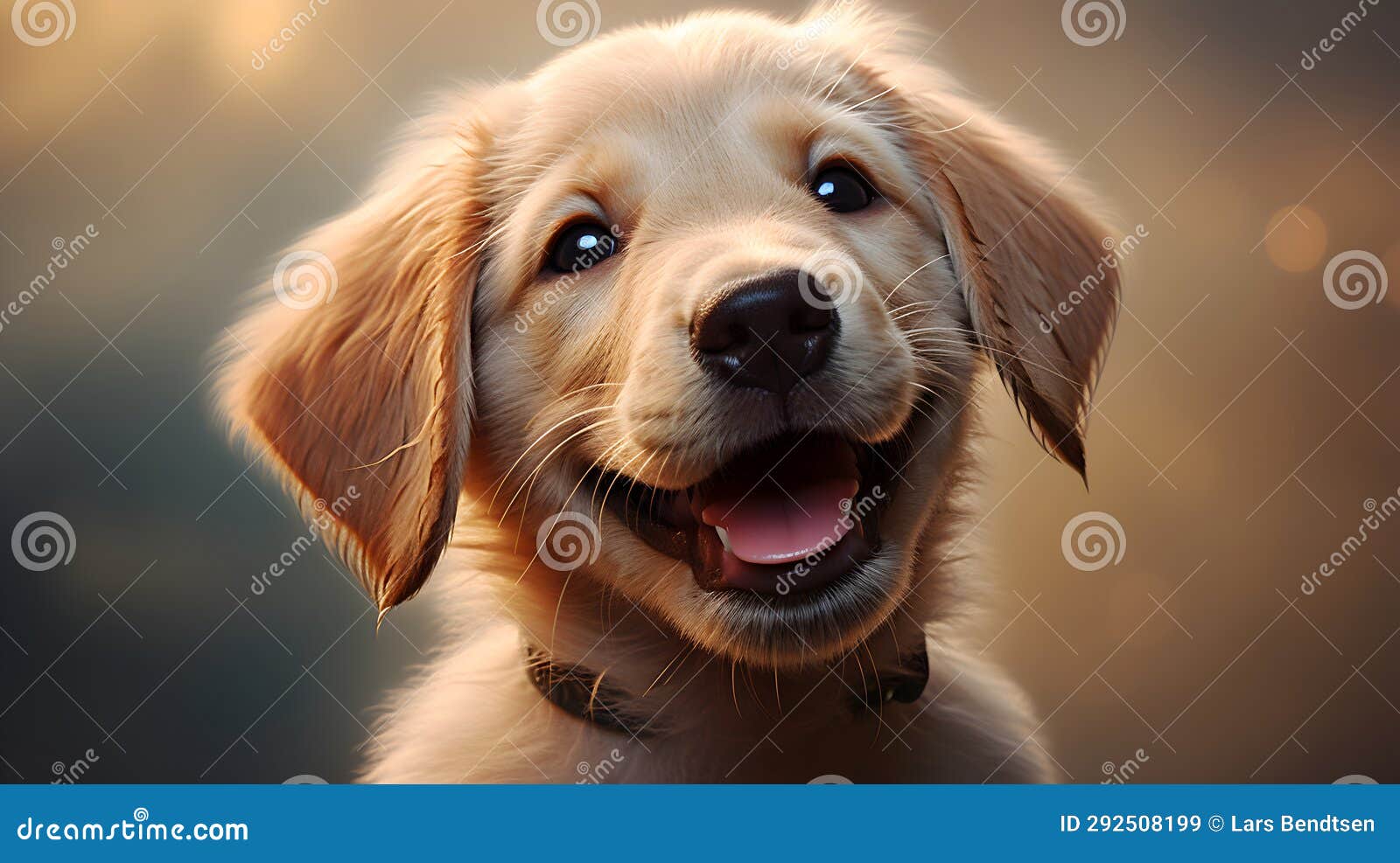 Happy Labrador Retriever Puppy - AI Generated Stock Illustration ...