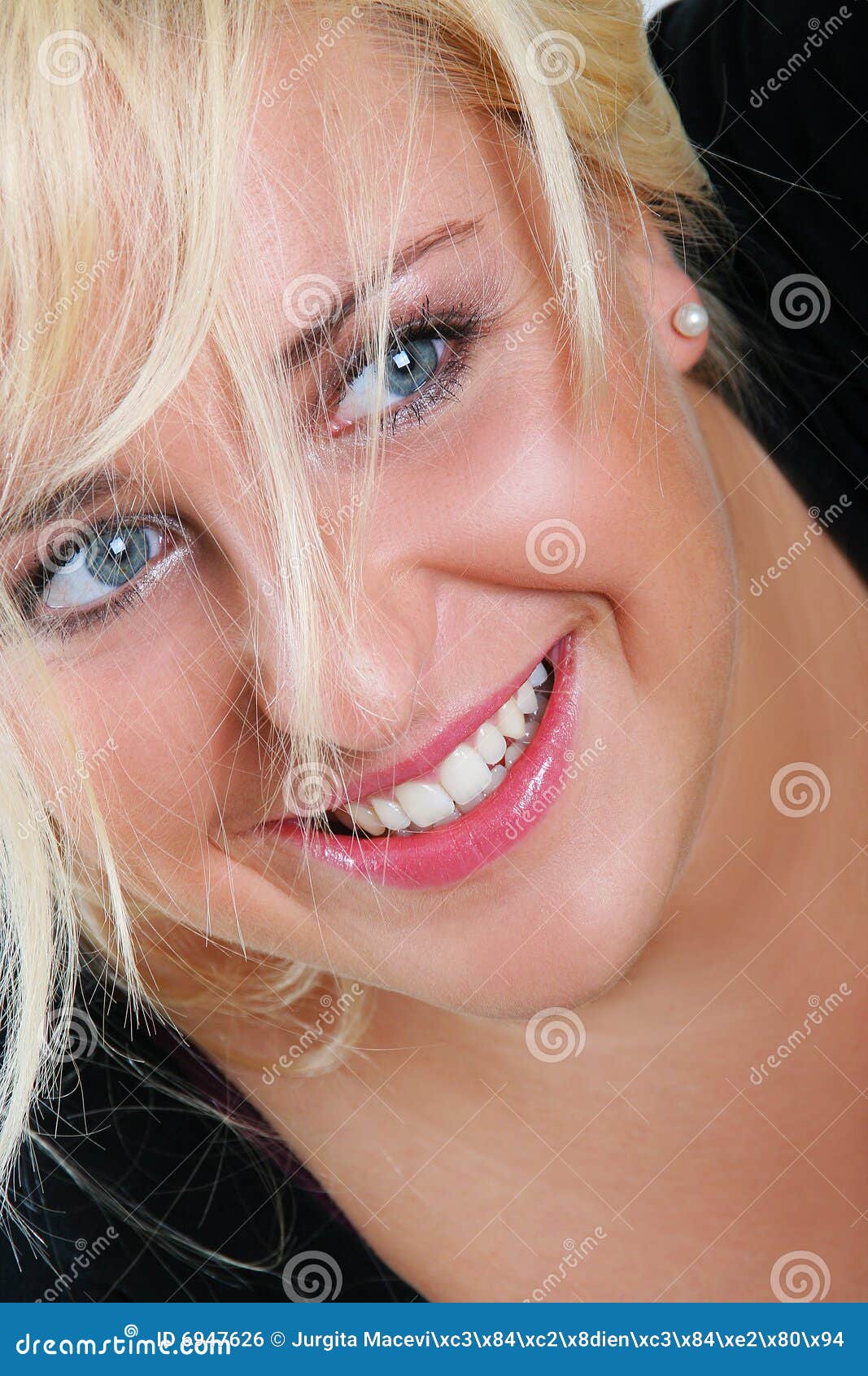 Happy lady stock photo. Image of smile, closeup, beautiful - 6947626