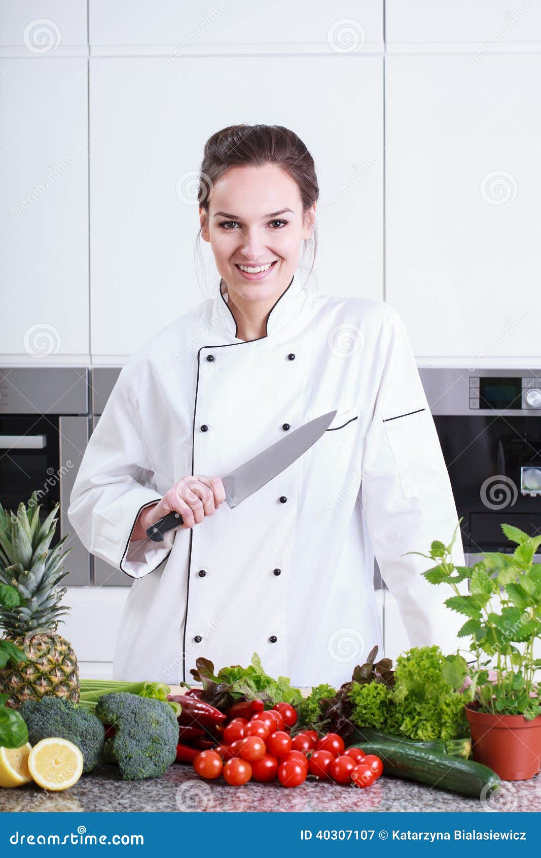 Lady Cook Wearing Apron, Holding A Wooden Spoon Royalty-Free Stock ... Lady Cook Wearing Apron, Holding A Wooden Spoon Royalty-Free Stock ...