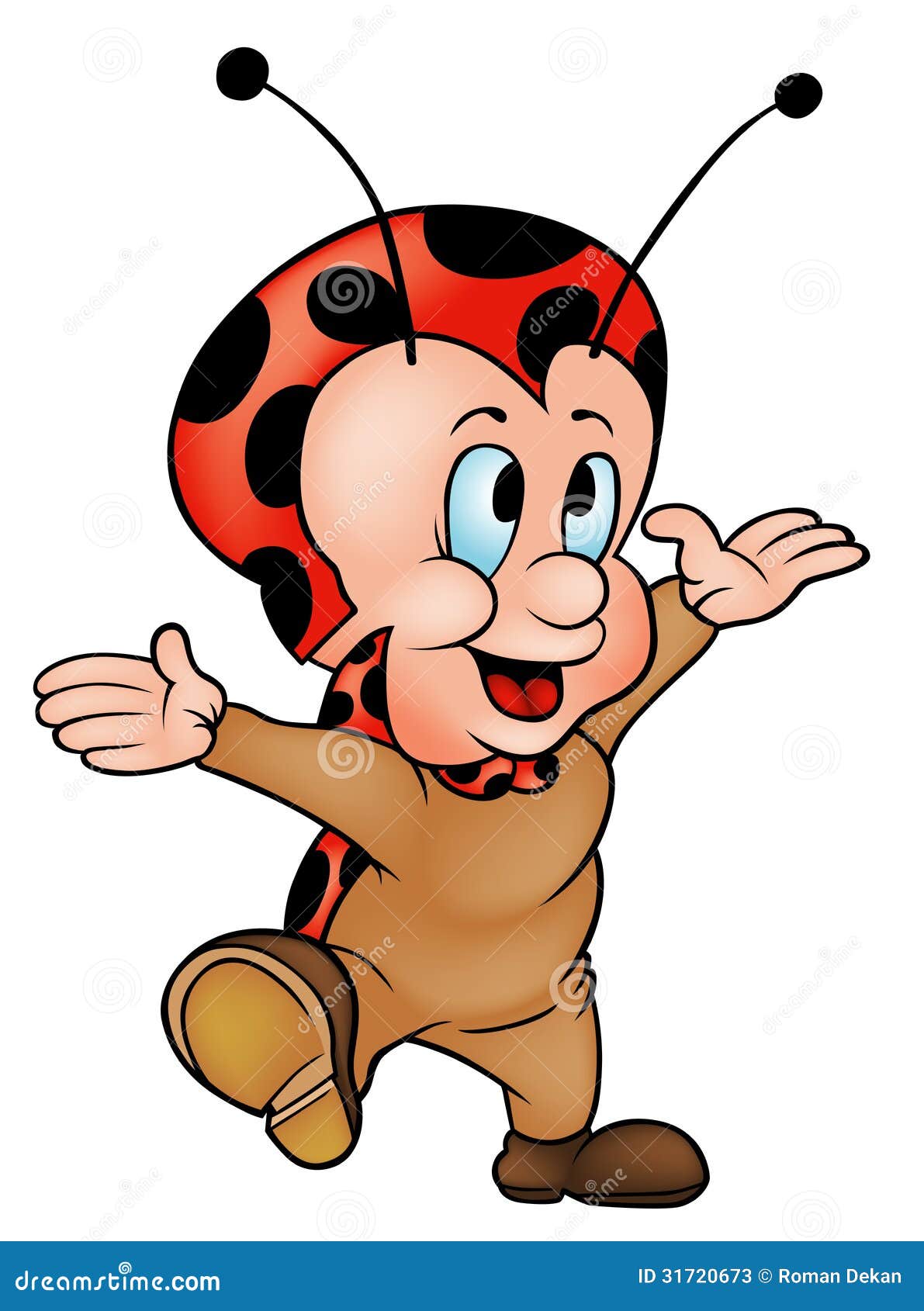 Happy Ladybird stock vector. Illustration of vector, drawn - 31720673