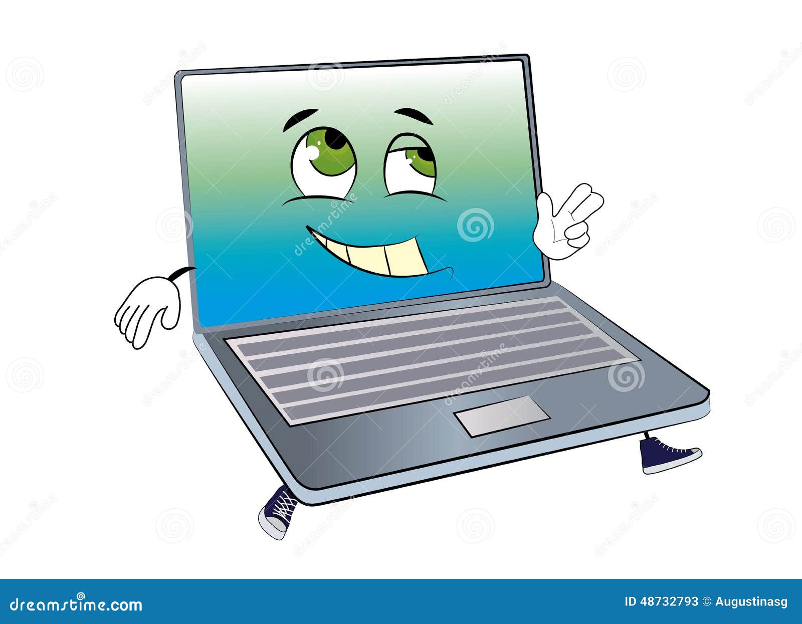 Happy Laptop Clipart