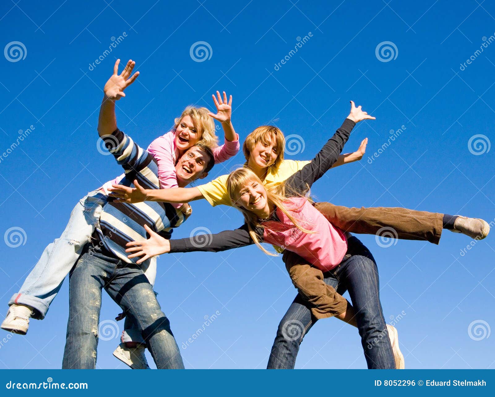 Happy laugh young team stock photo. Image of spring, laugh - 8052296