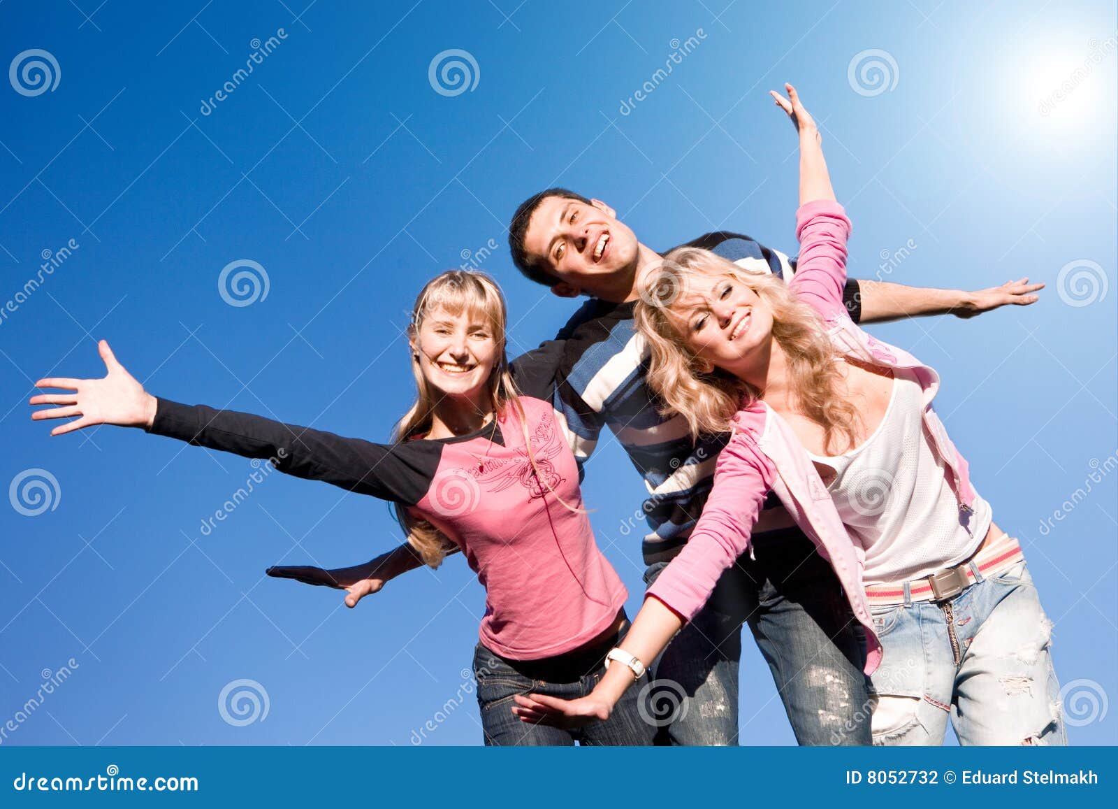 Happy laugh young team stock photo. Image of lifestyle - 8052732