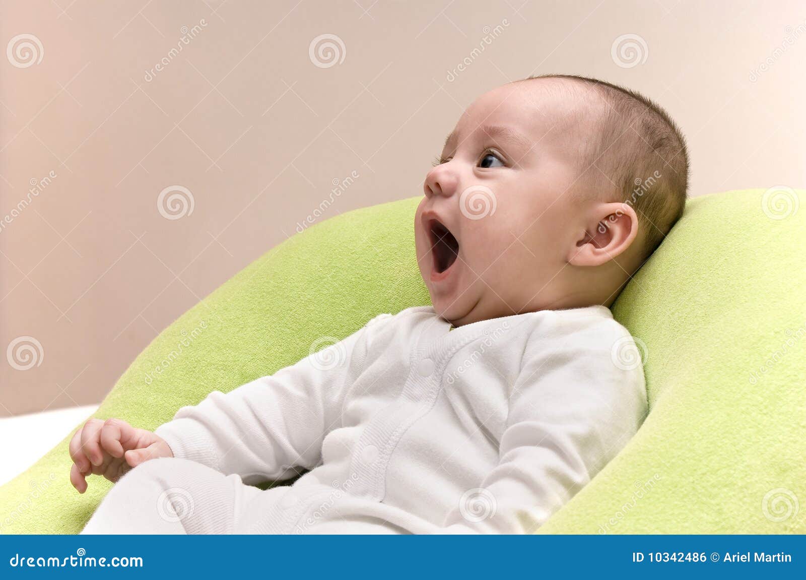 Happy laughing baby stock photo. Image of scream, close - 10342486