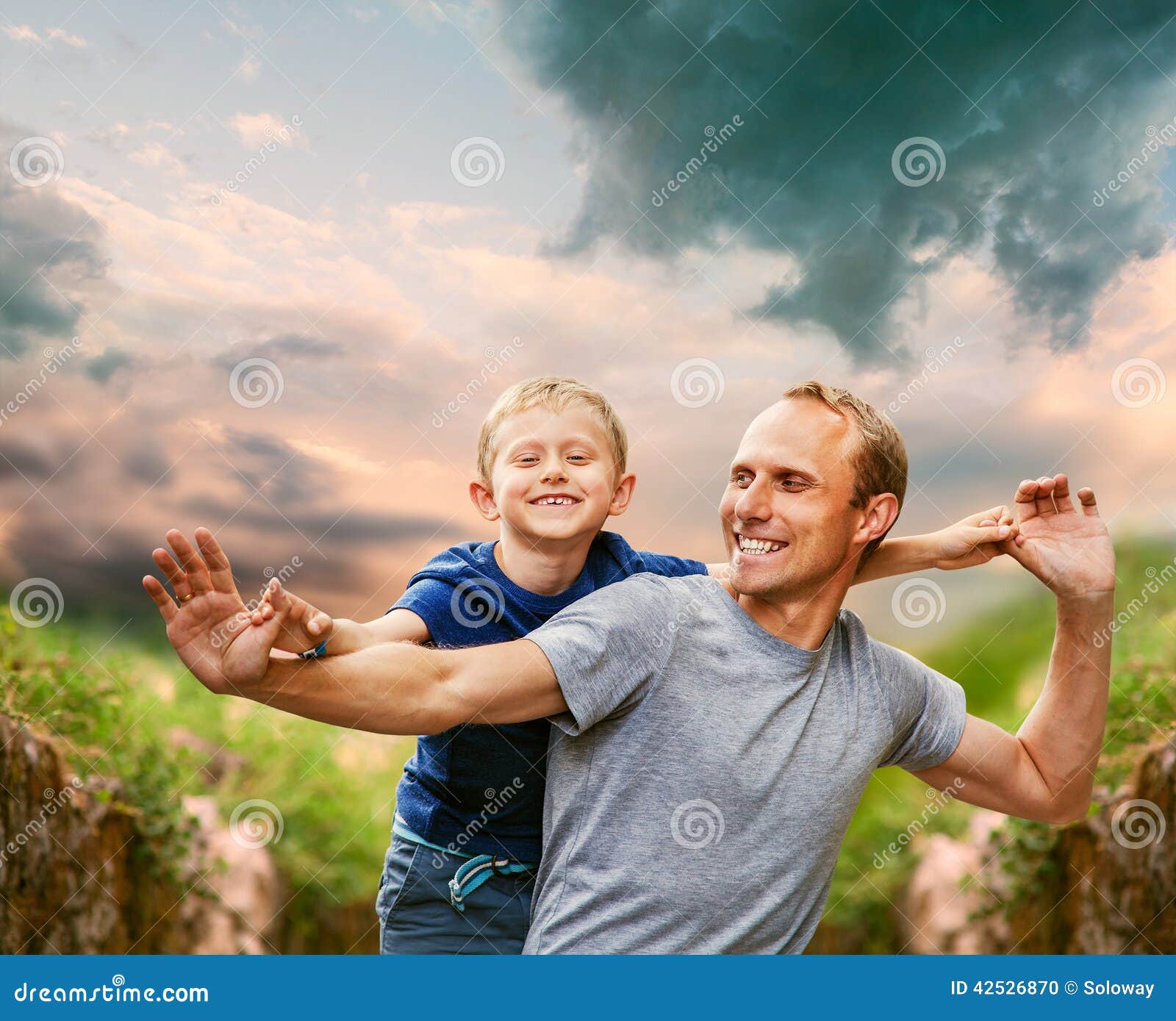 Happy Laughing Father with Son Stock Photo - Image of happy, love: 42526870