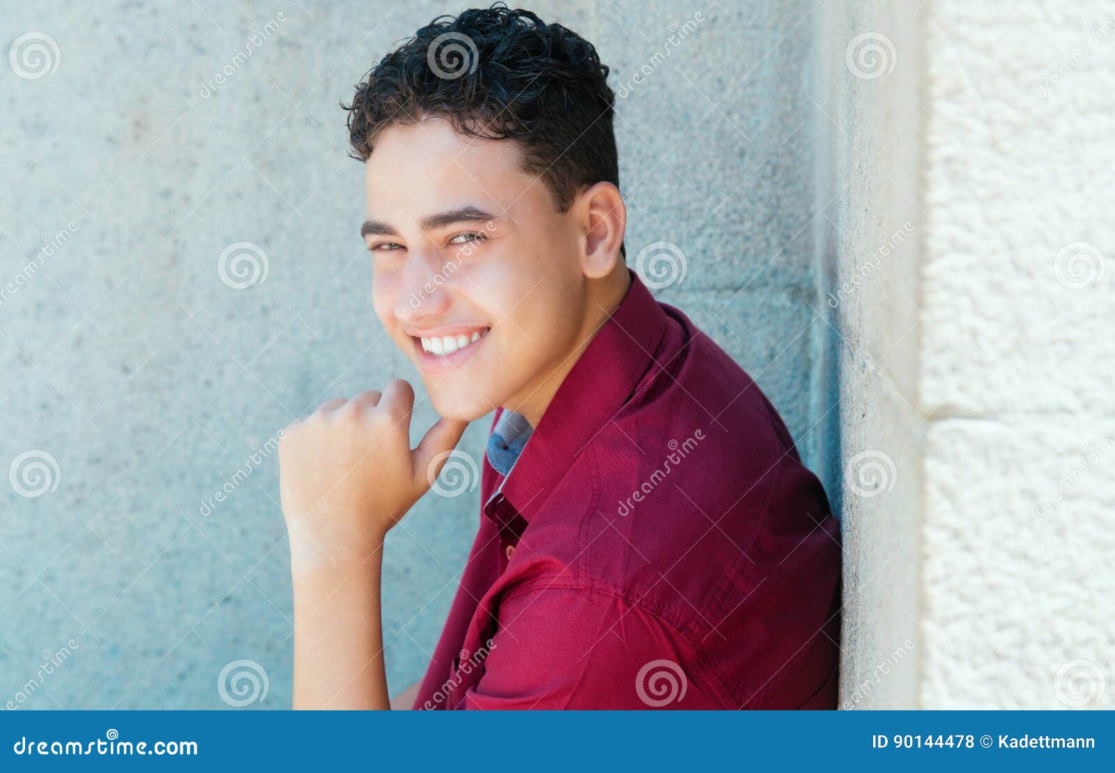 Happy Laughing Guy Outdoor in the Summer Stock Photo - Image of cool ...