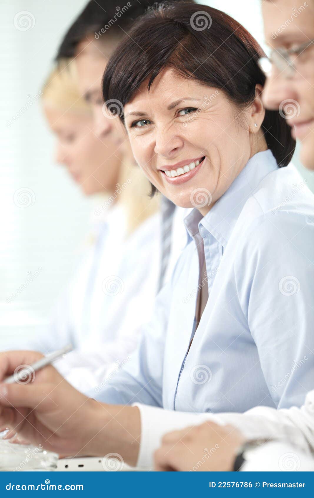 Happy leader stock photo. Image of employee, business - 22576786