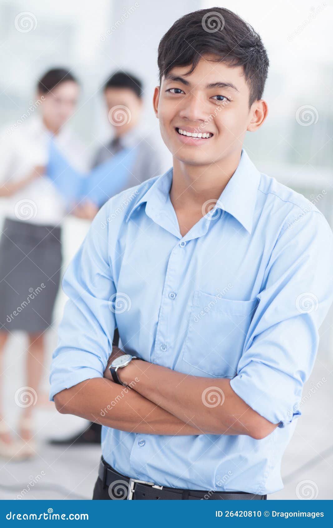 Happy leader stock photo. Image of portrait, business - 26420810