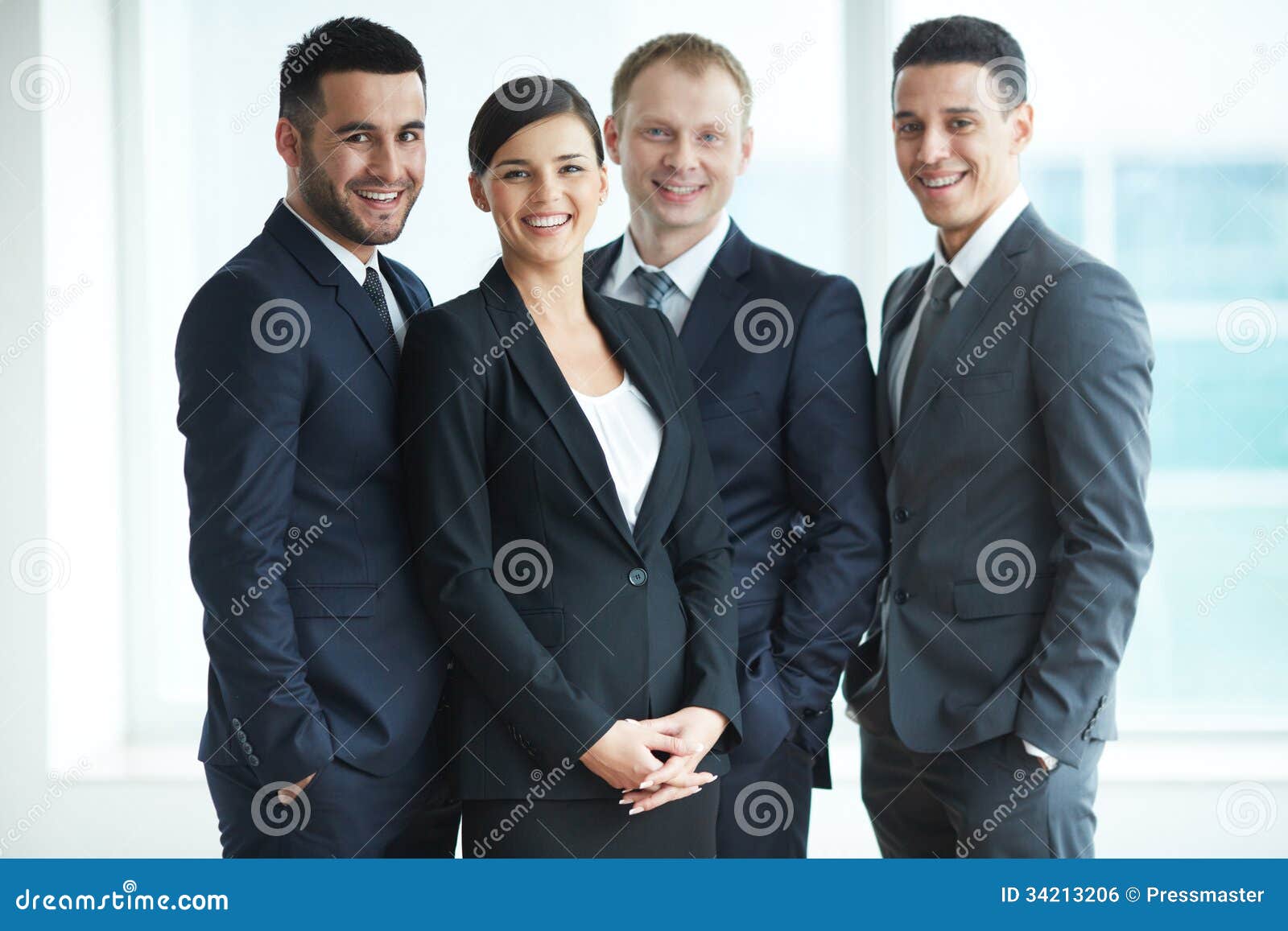 Happy leaders stock photo. Image of expression, female - 34213206
