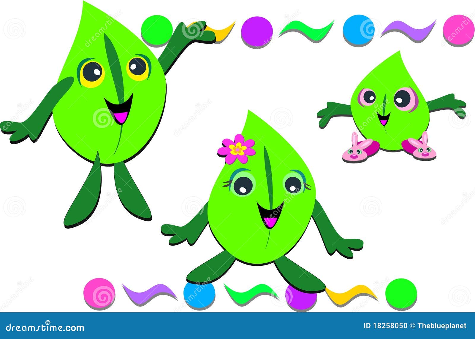 Happy Leaf Family stock vector. Illustration of clip - 18258050