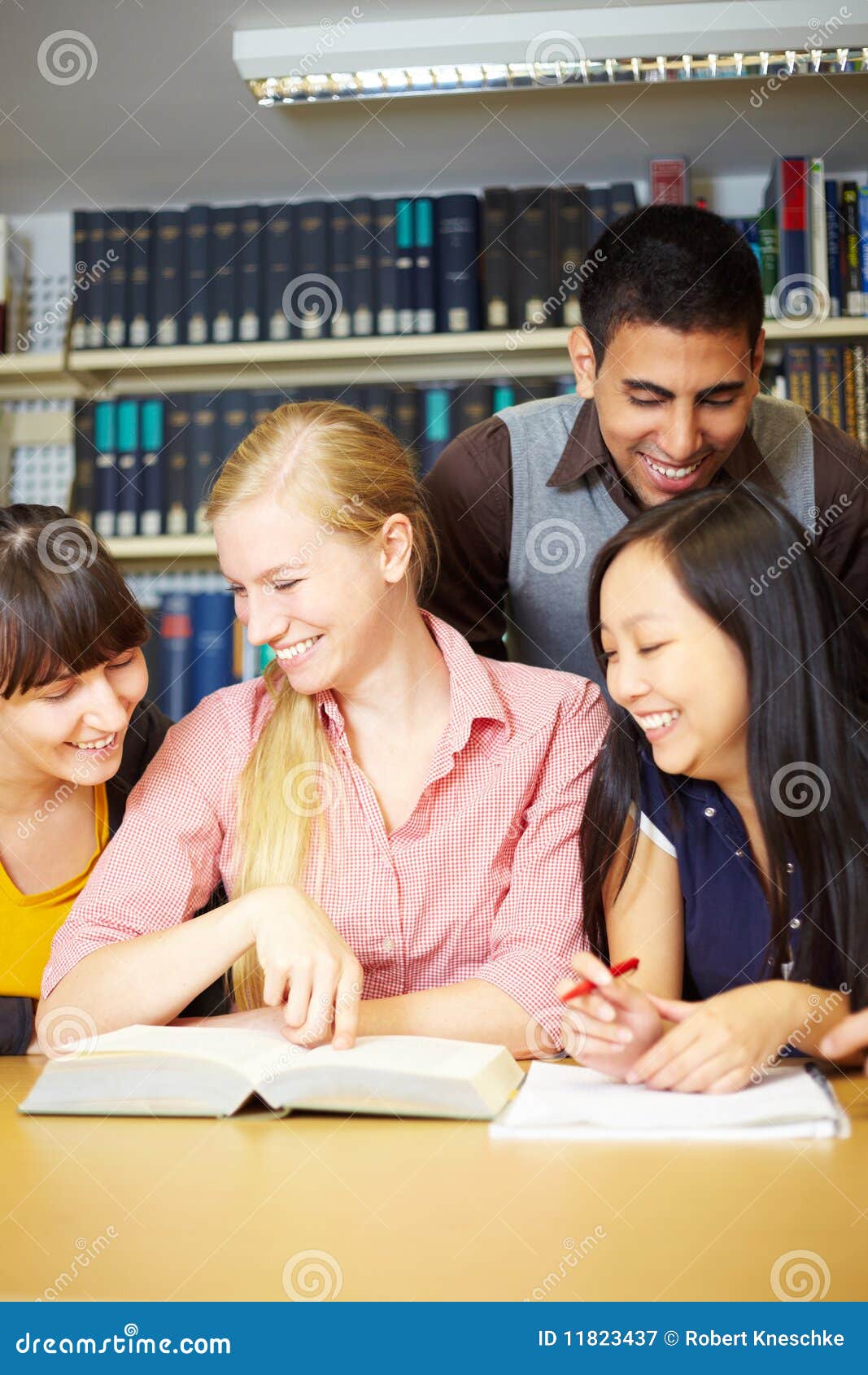 Happy learning group stock image. Image of interracial - 11823437