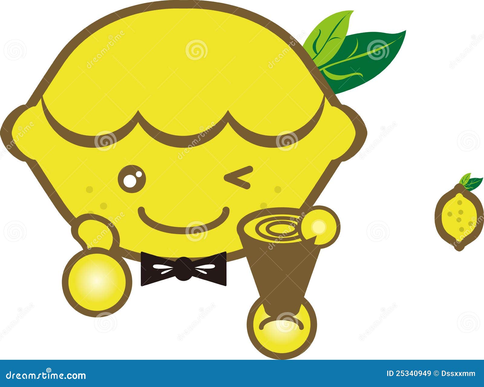 Happy lemon cartoon image stock vector. Illustration of human - 25340949