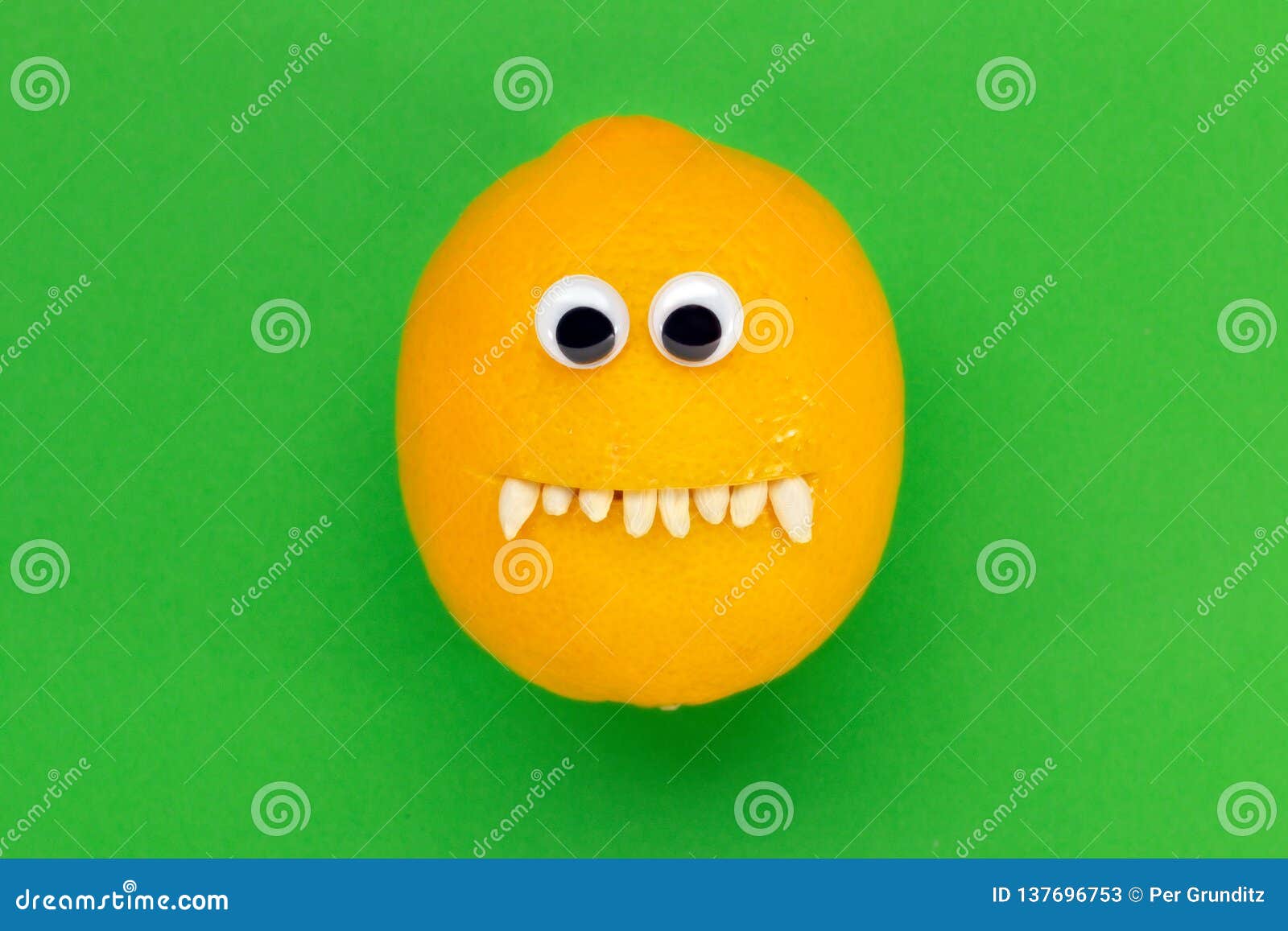 Happy Lemon Face with Eyes and Teeth Stock Image - Image of cheerful ...