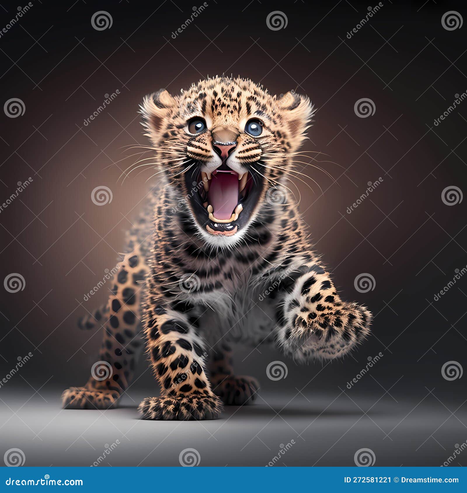 Happy Leopard Cartoon. Generative AI Stock Illustration - Illustration ...