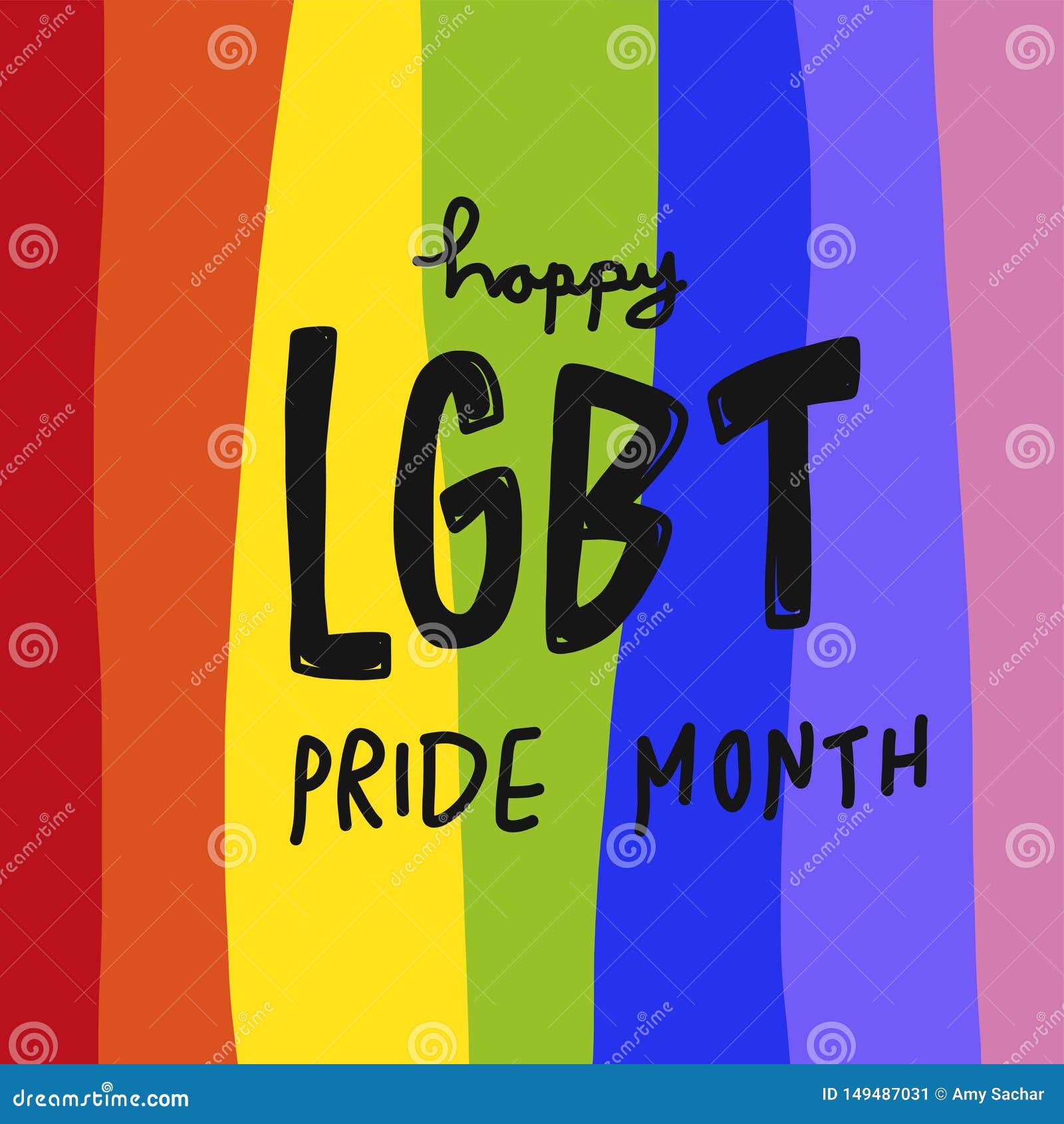 Happy LGBT Pride Month Rainbow Abstract Background Illustration Stock ...