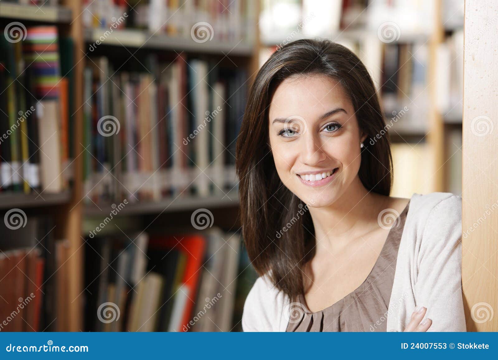 Happy in the Library stock image. Image of book, ideas - 24007553