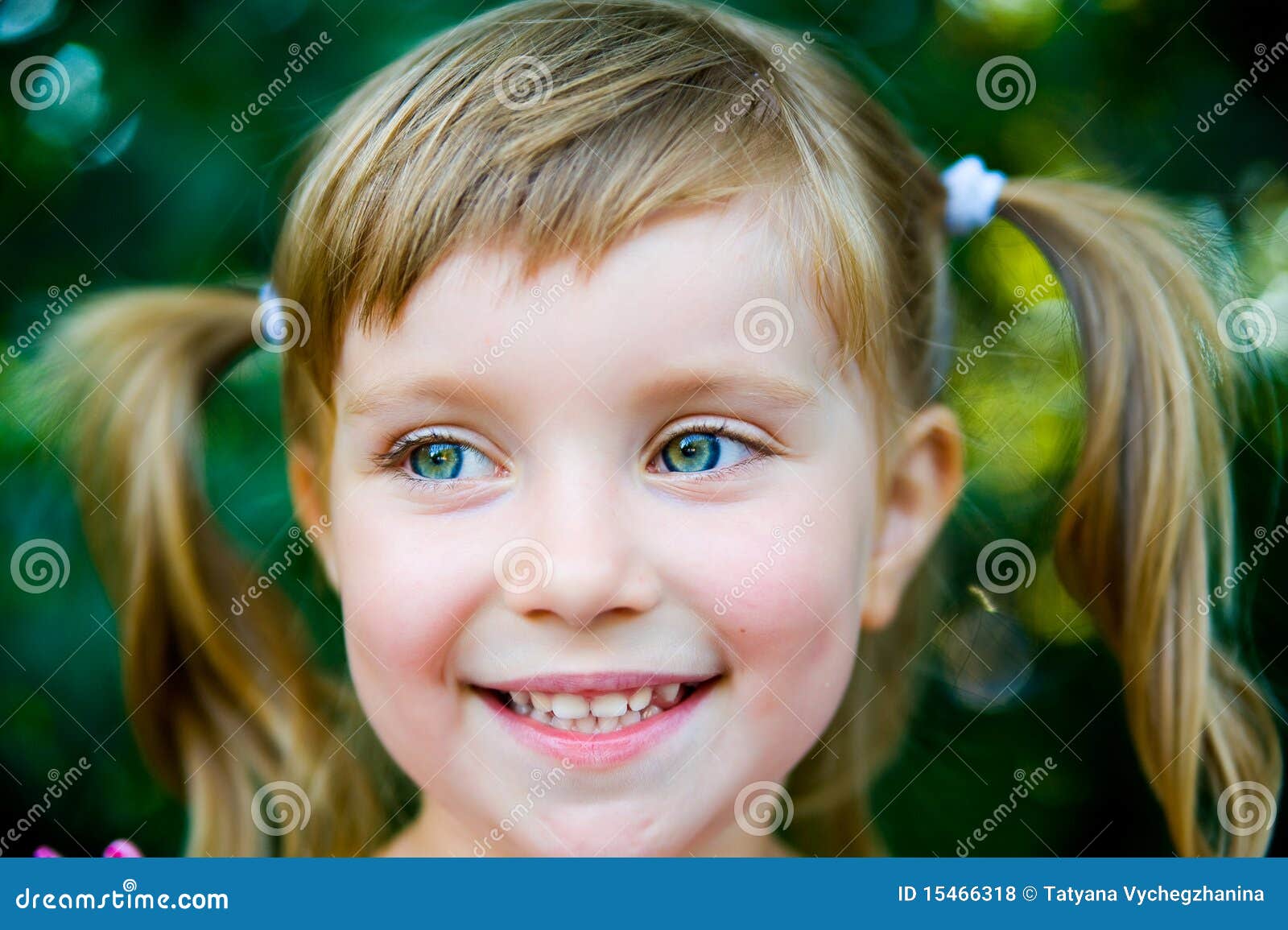 Happy liitle girl close-up stock photo. Image of healthy - 15466318