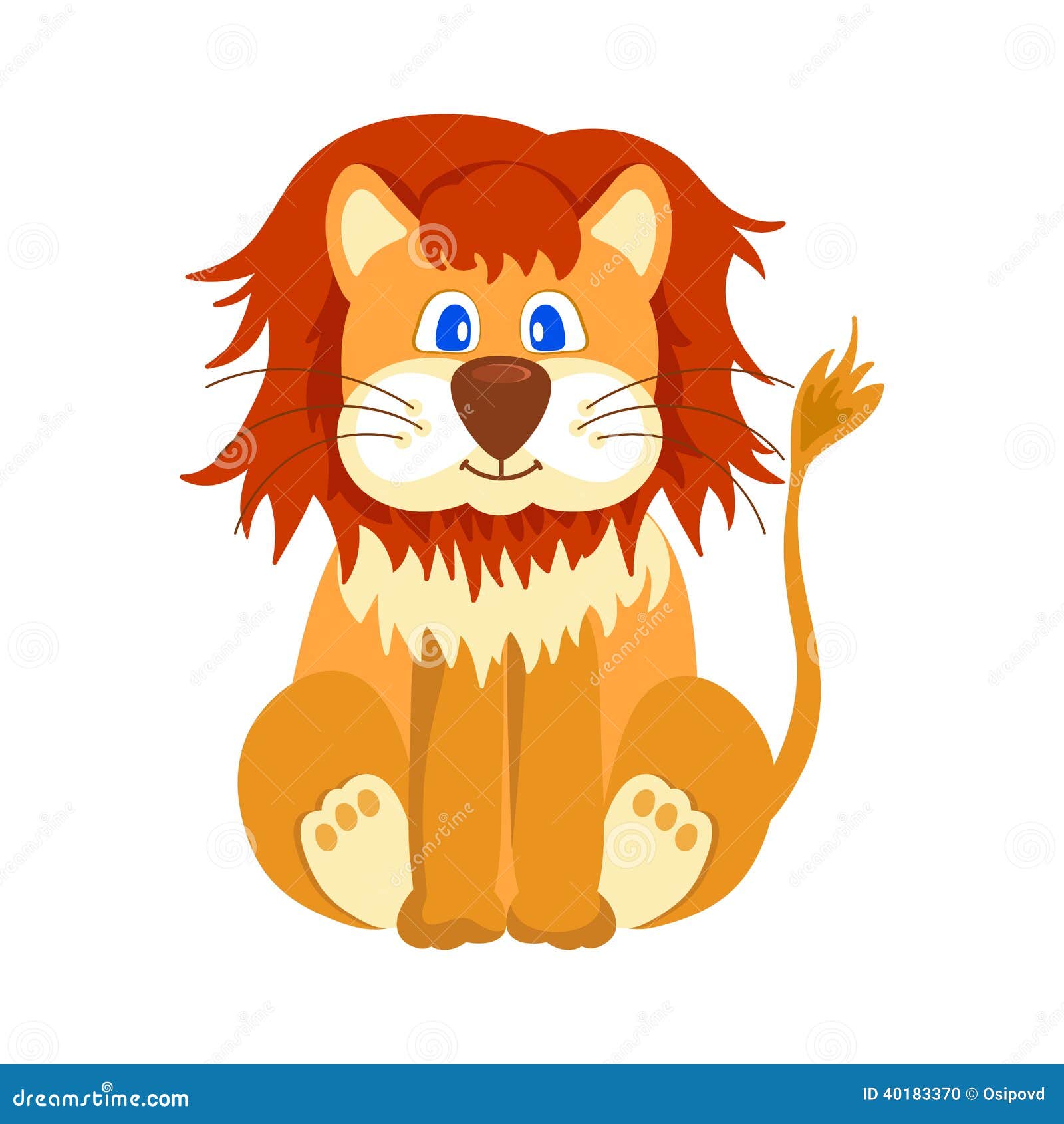 Happy Lion Cartoon Vector Illustration | CartoonDealer.com #40183370