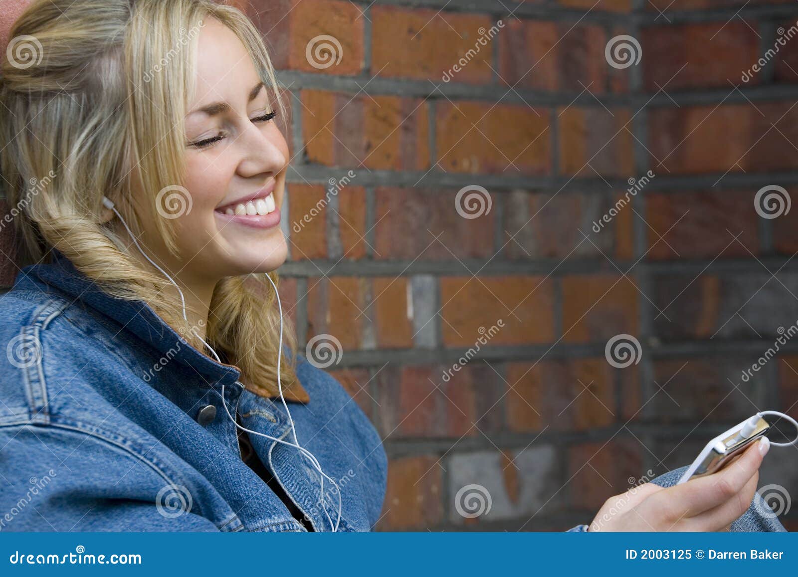 Happy Listening stock image. Image of eyes, joyful, outside - 2003125