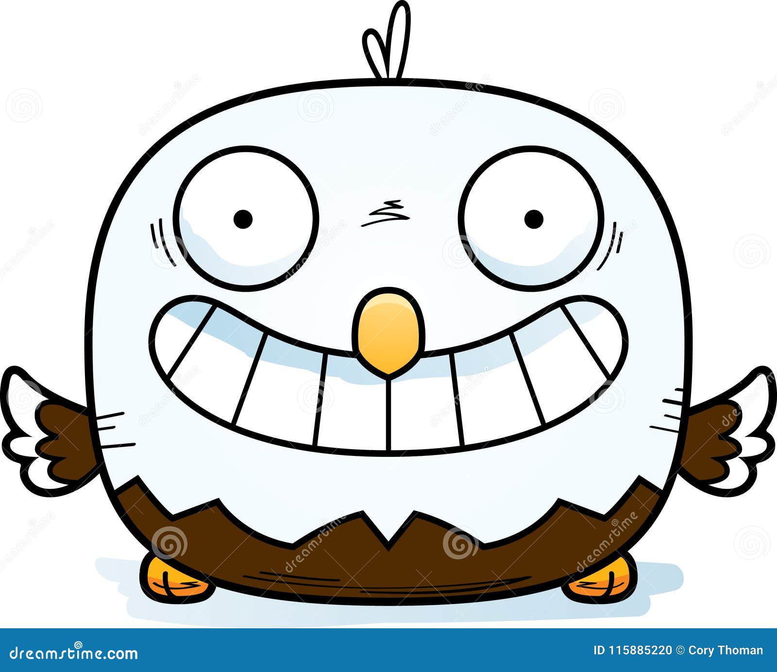 Happy Little Bald Eagle stock vector. Illustration of smiling - 115885220
