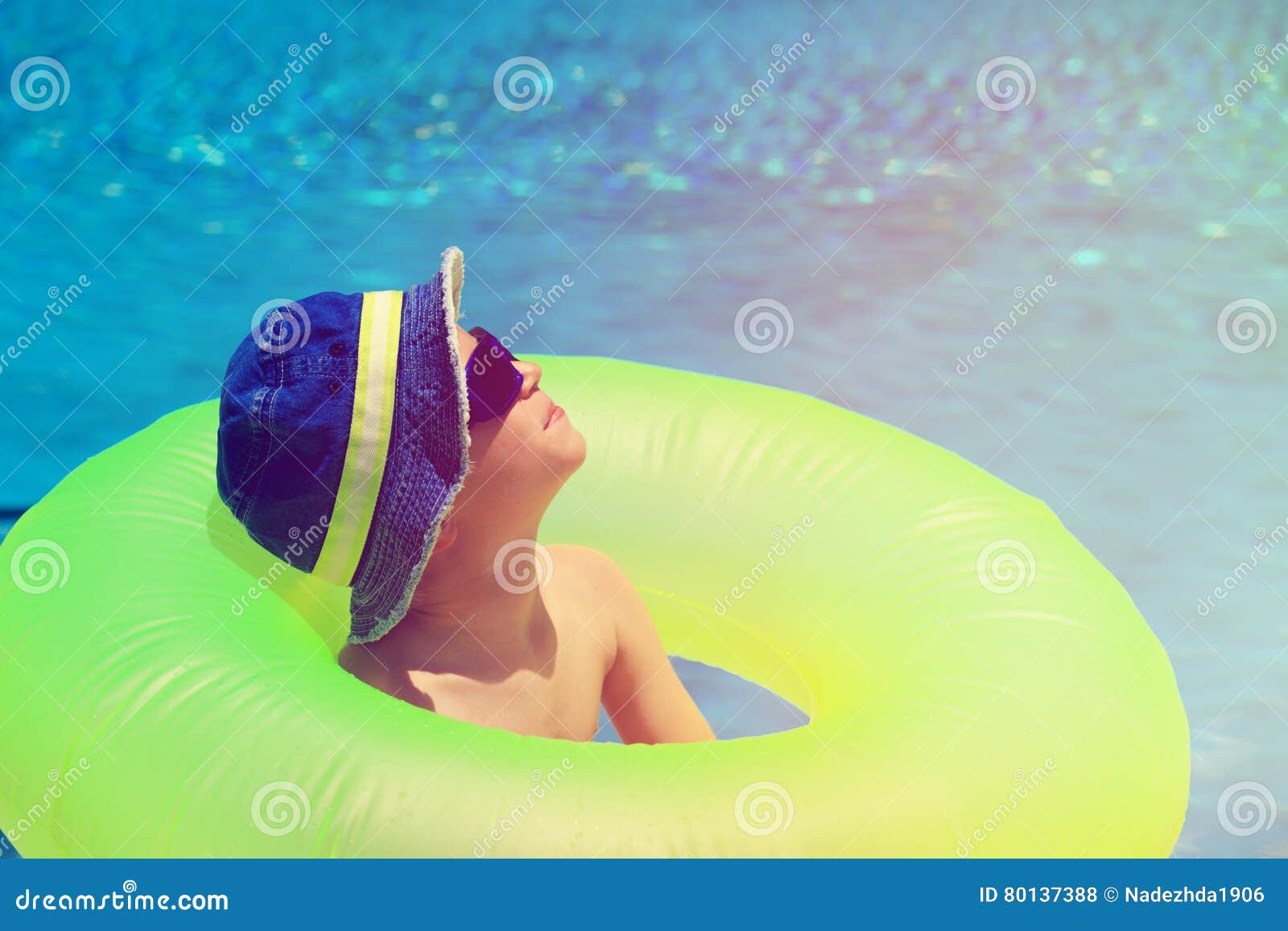 Happy Little Boy Having Fun at the Pool Stock Photo - Image of healthy ...