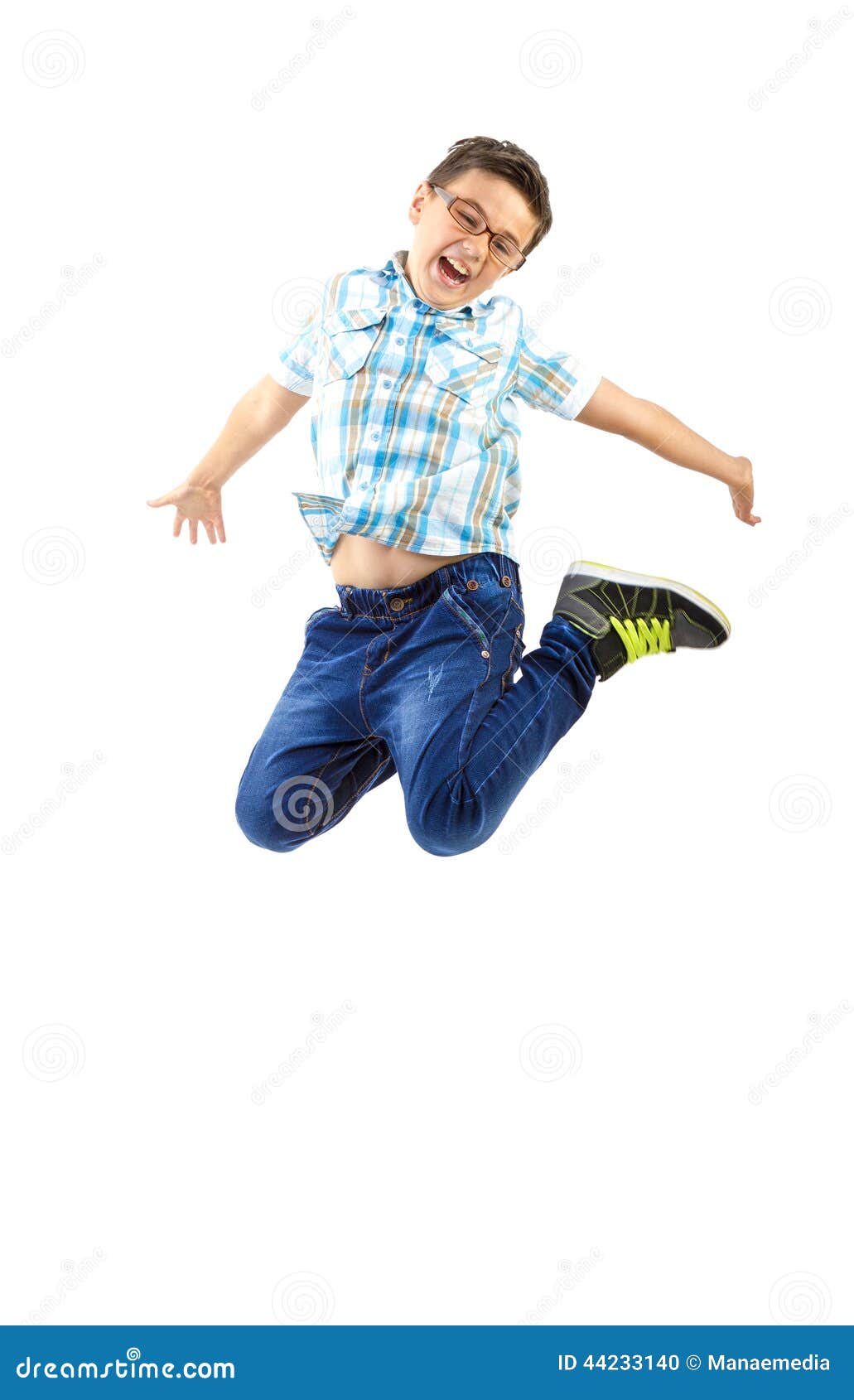 Happy Little Boy Jumping